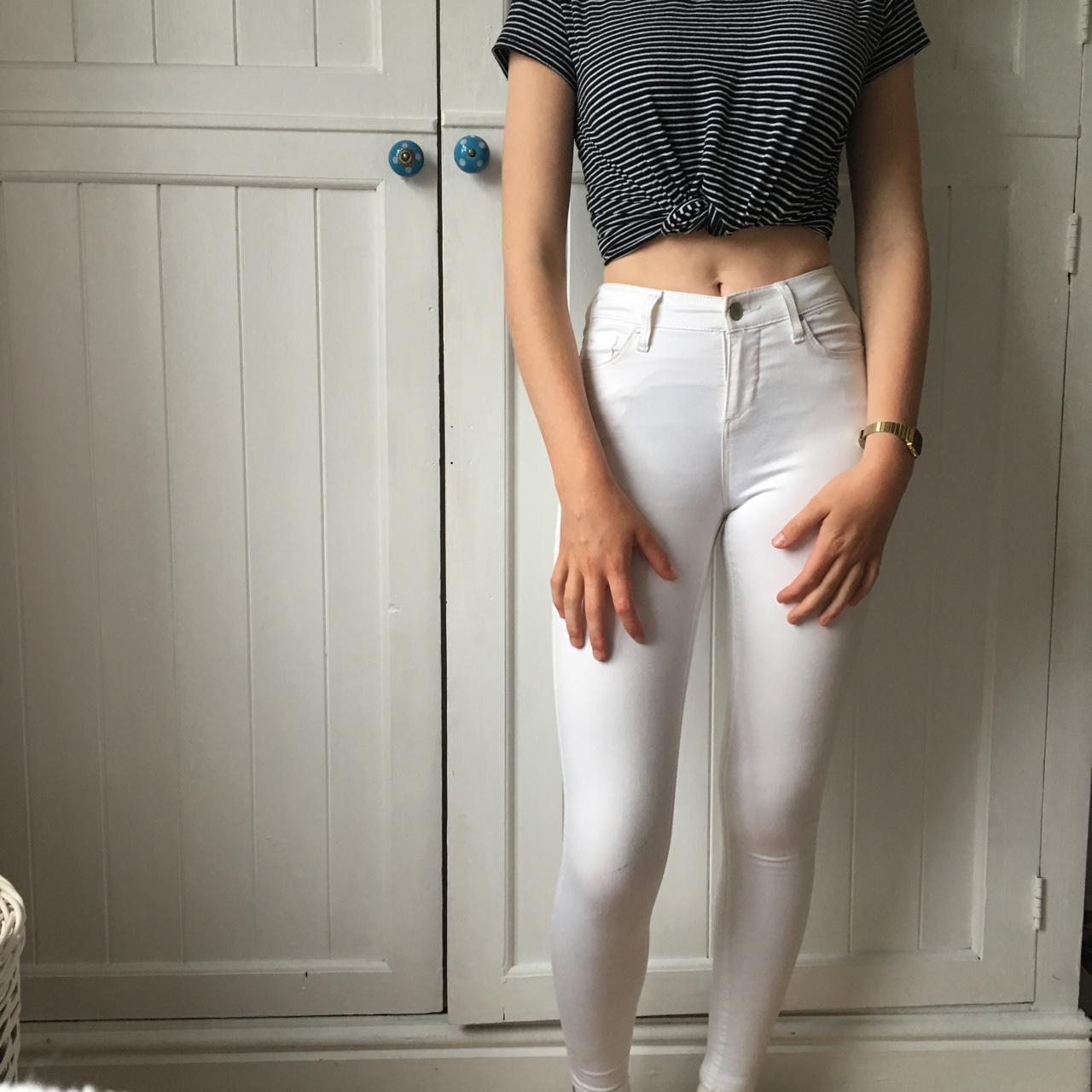 White skinny top shop jeans such a good fit !Selling... - Depop