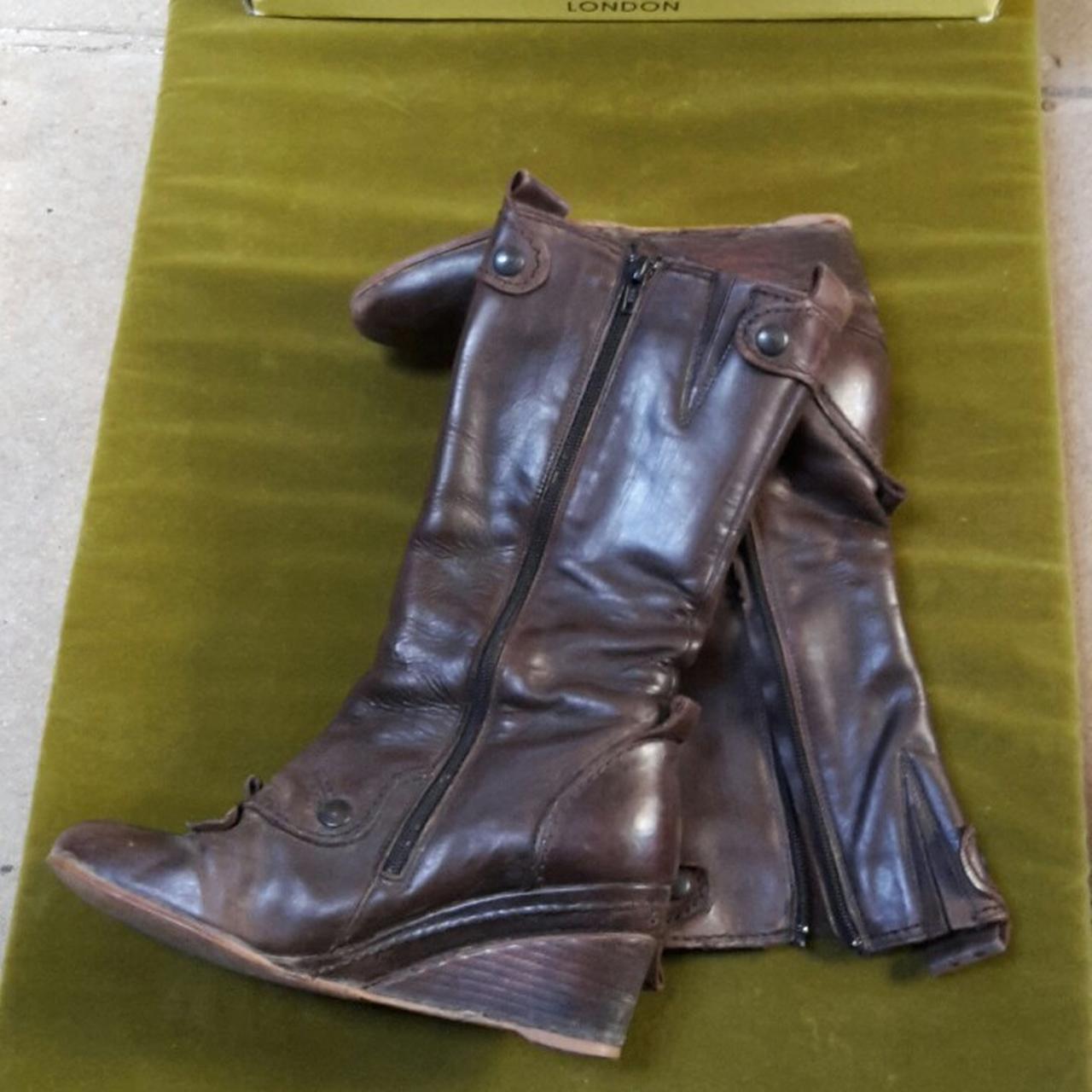 Brown Leather / Wedge Heel 2 Inch / Fly London Boots... - Depop