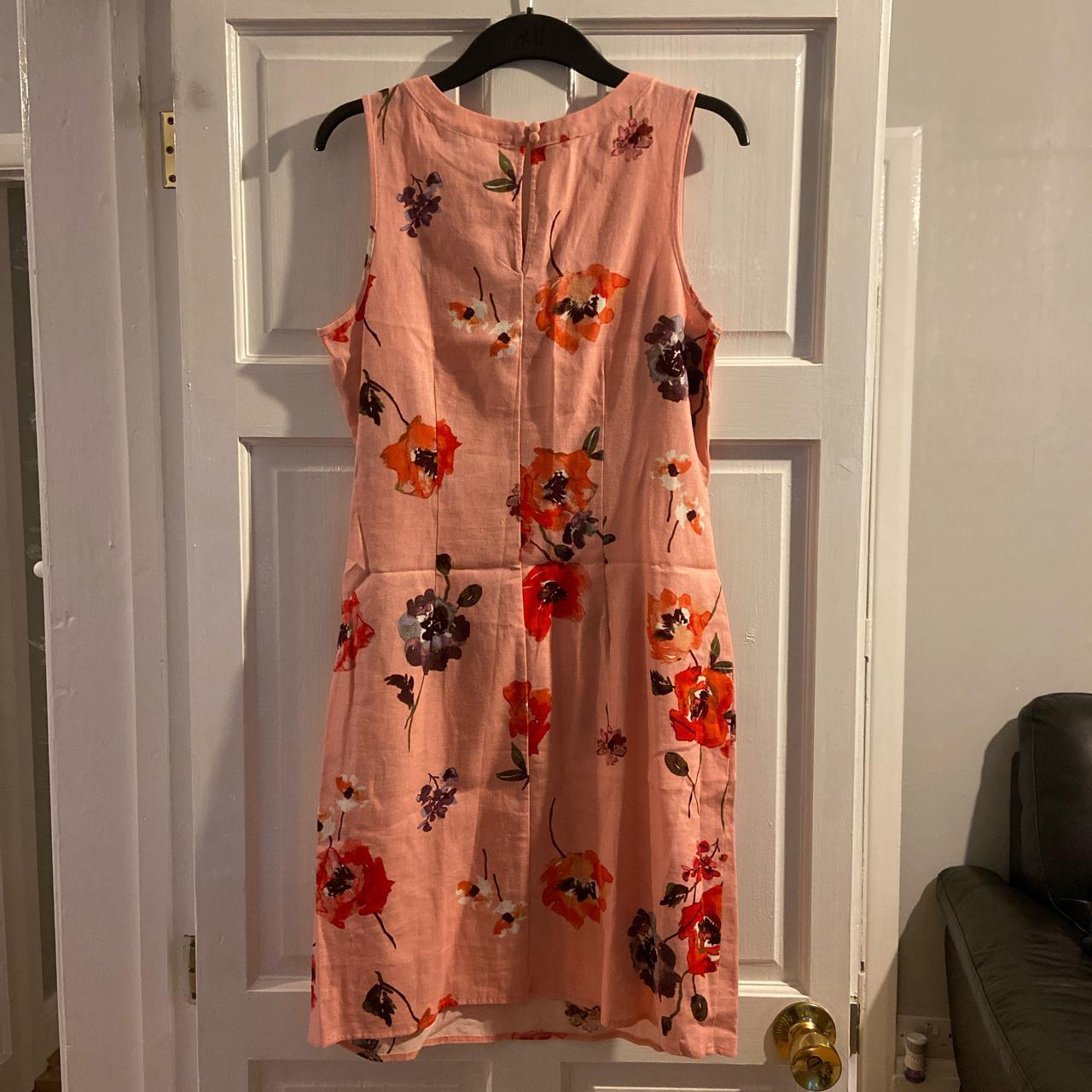 Asda George Pink Linen A-line dress Light pink with... - Depop