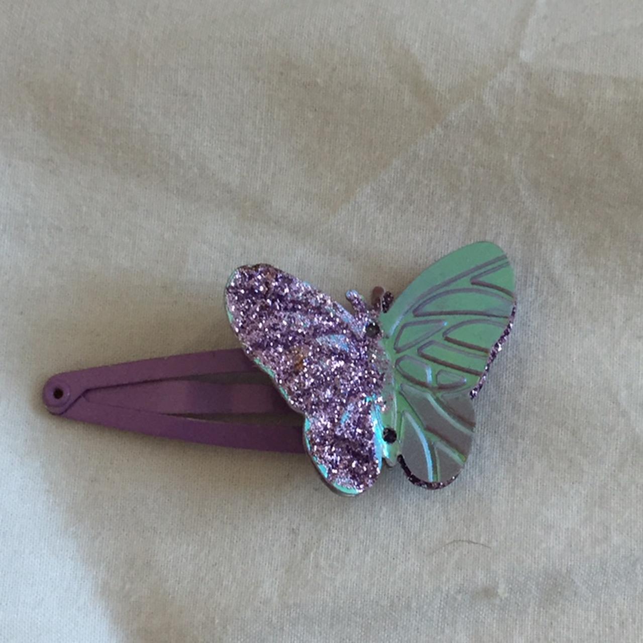 cutest purple iridescent butterfly clip very y2k... - Depop