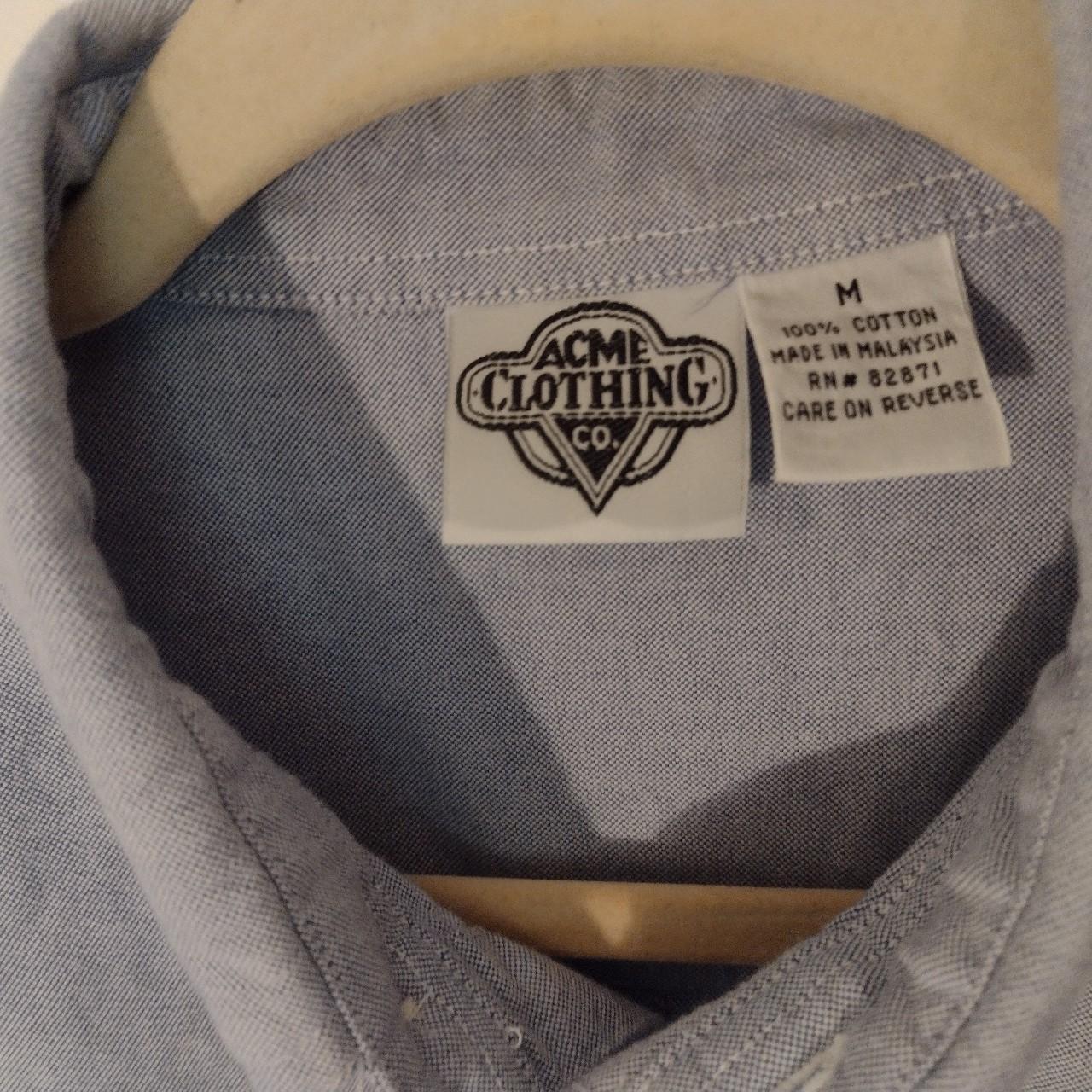 Acme Clothing Men's Blue Shirt | Depop