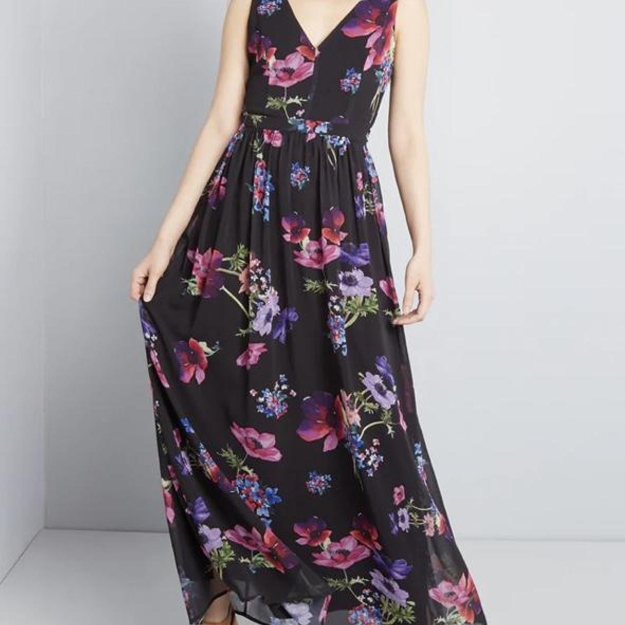 Modcloth Muster the Length Maxi Dress Romantic... - Depop