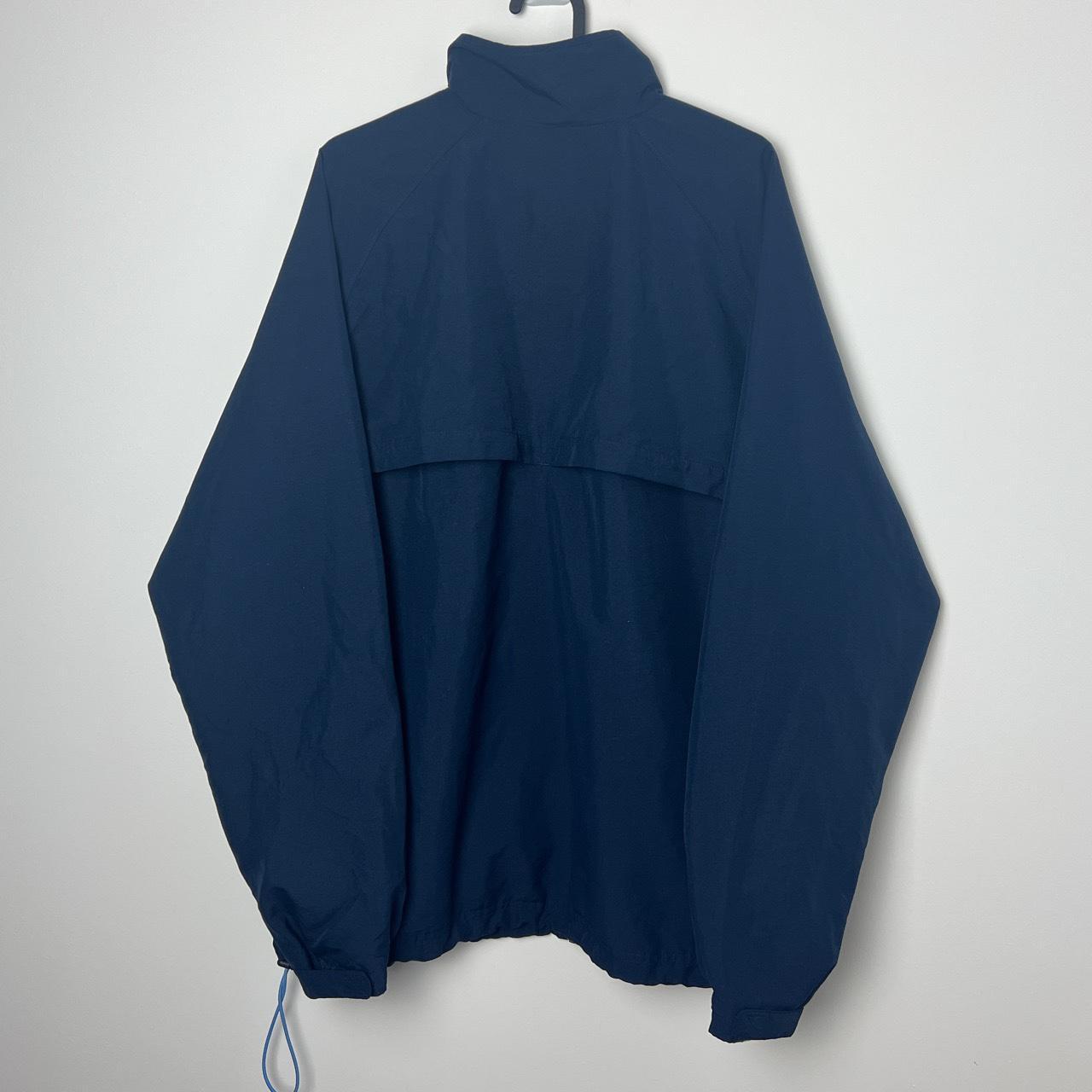 Nike navy and light blue track jacket Nike 340... - Depop