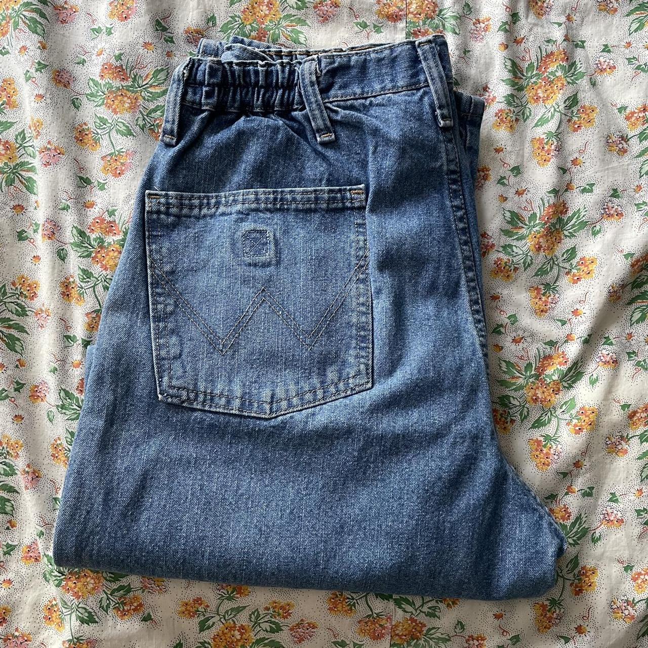 Wrangler elastic waist denim carpenter jeans with... - Depop