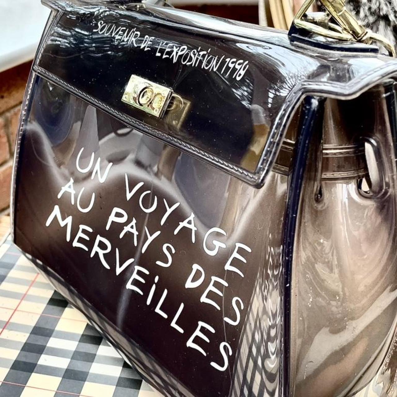 Women's Black and White Bag | Depop