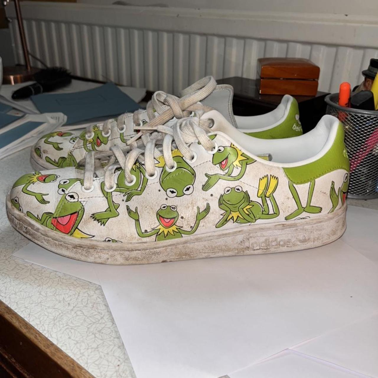 Limited edition Kermit the frog Stan smiths! Vegan... - Depop