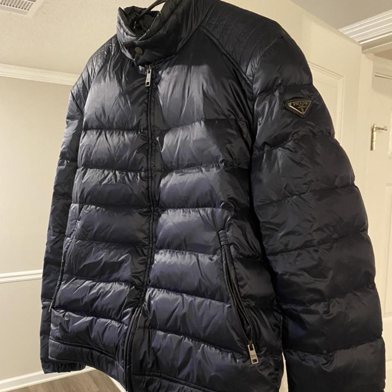 Prada puffer jacket Navy/iridescent color Seen this... - Depop