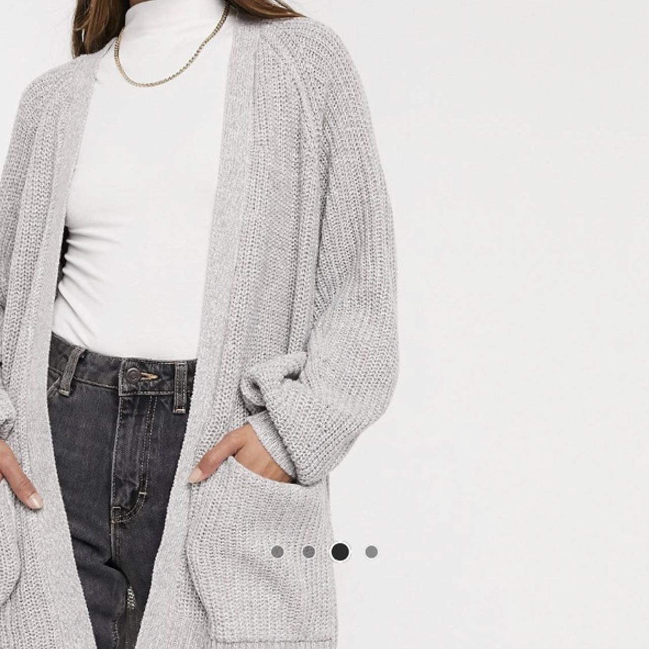 STRADIVARIUS long soft cardigan, grey #stradivarius... - Depop