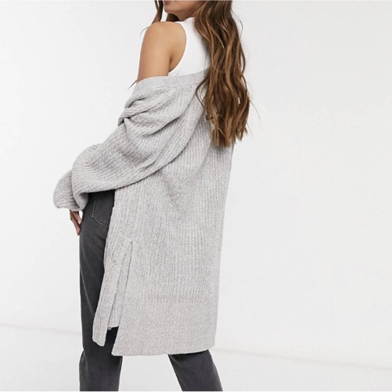 STRADIVARIUS long soft cardigan, grey #stradivarius... - Depop