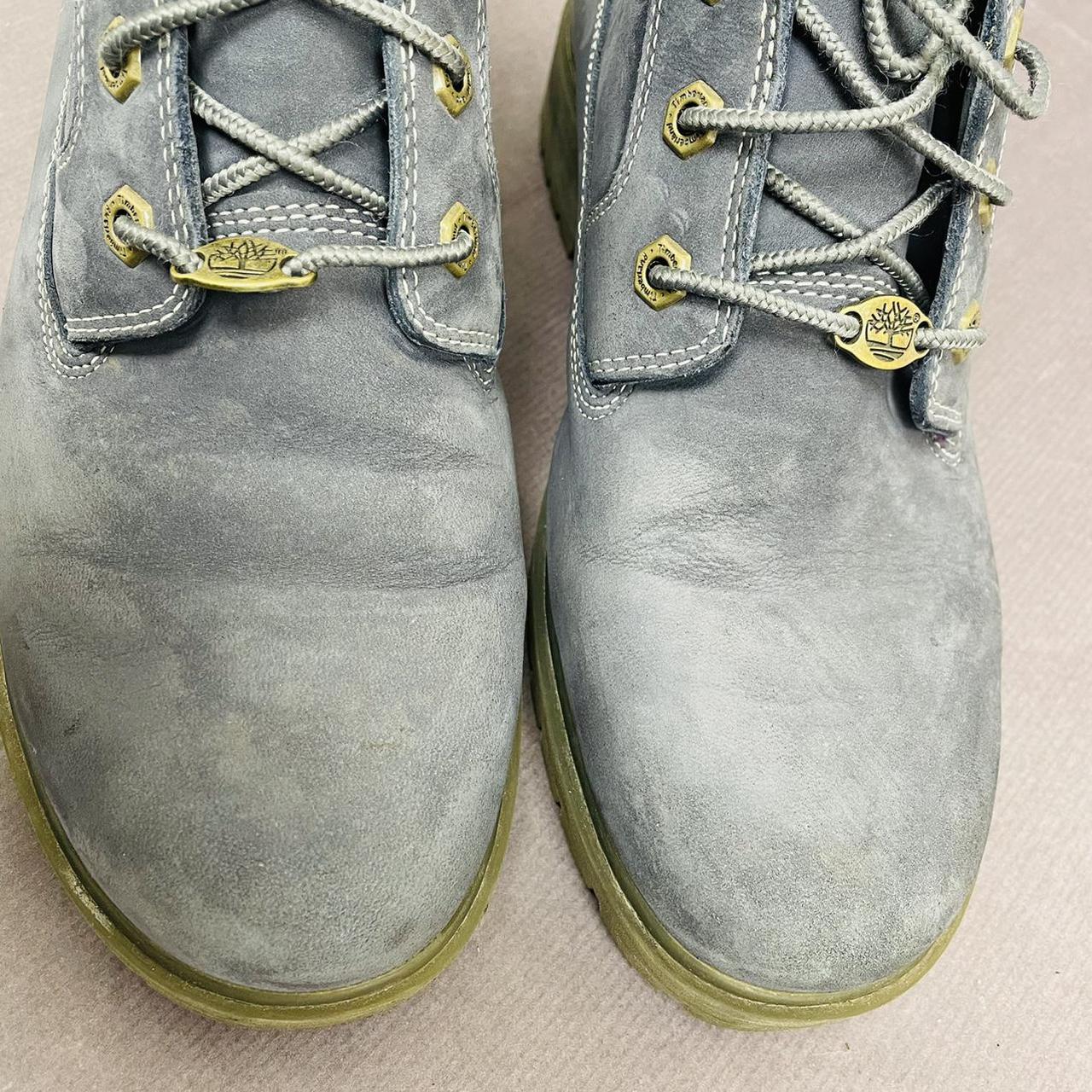 Blue Timberland Boots Waterproof With some wear to... - Depop