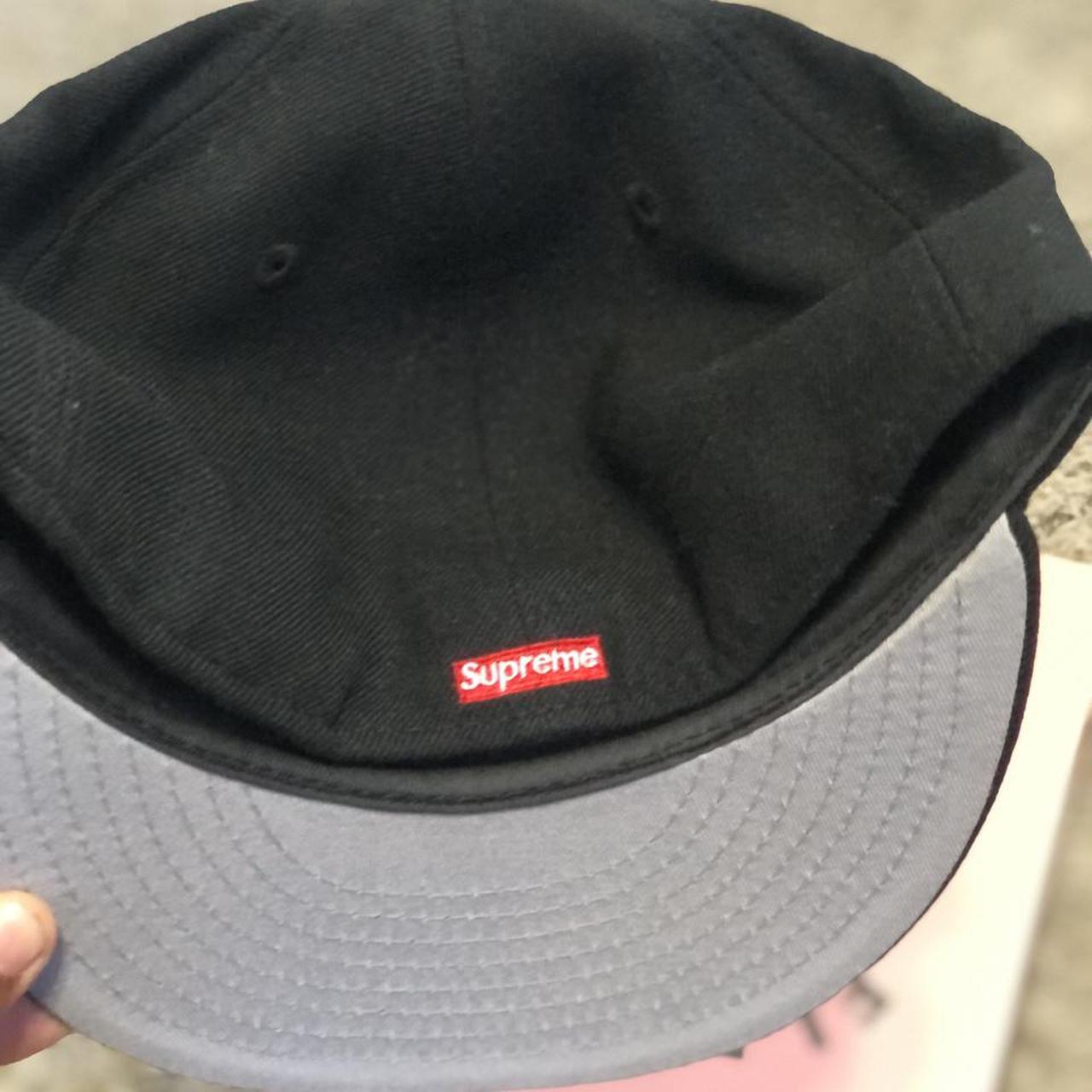 Supreme black fitted hat 7 1/2 - Depop