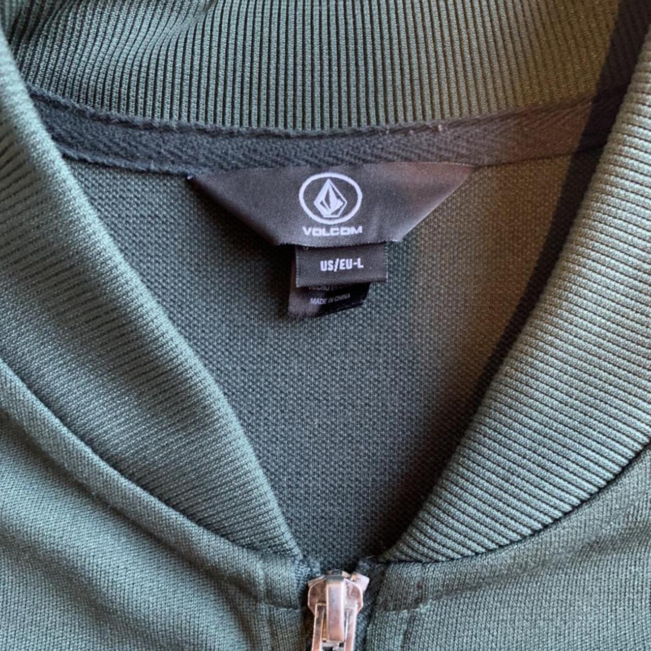 Volcom Men's Green and White Jacket | Depop