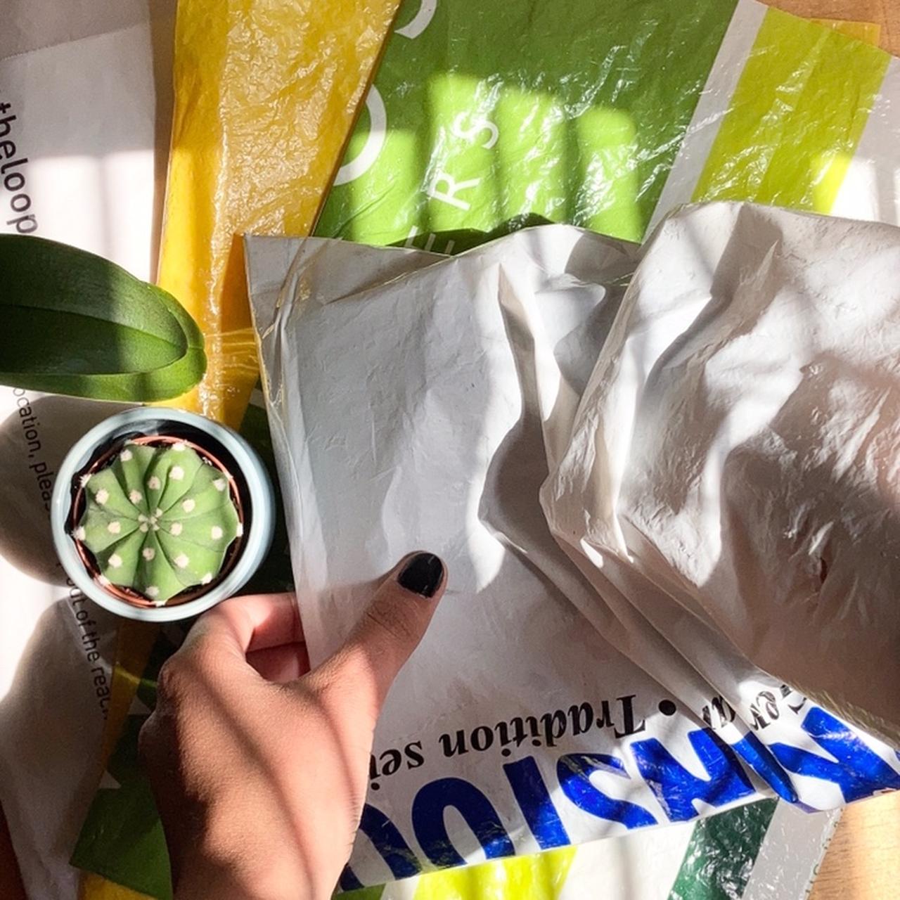 Some packaging made from repurposed single use... - Depop