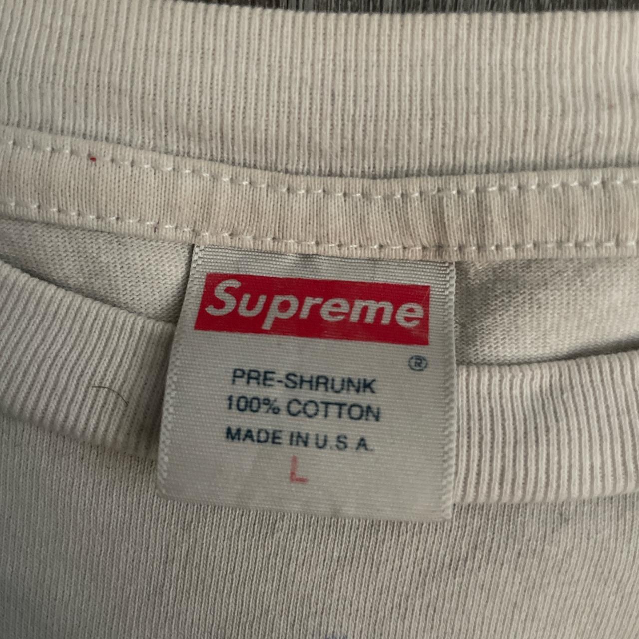 Supreme box logo white on red rare size L - Depop