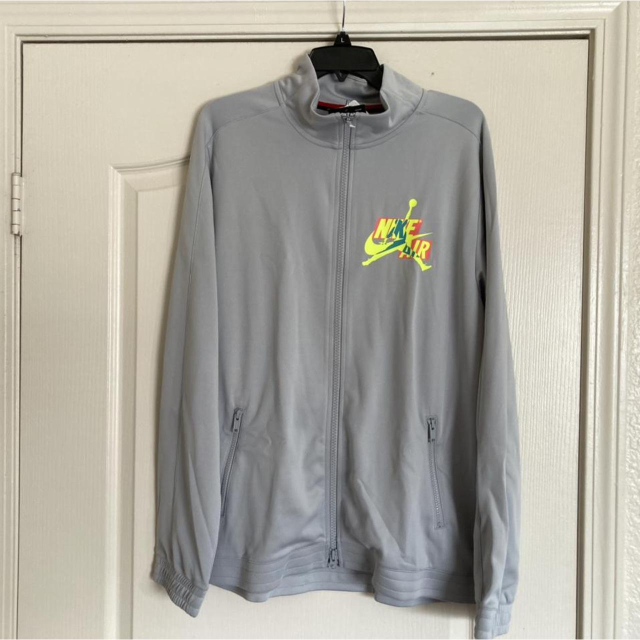 Nike Air Jordan Track Jacket Men's Size L Gray Full... - Depop