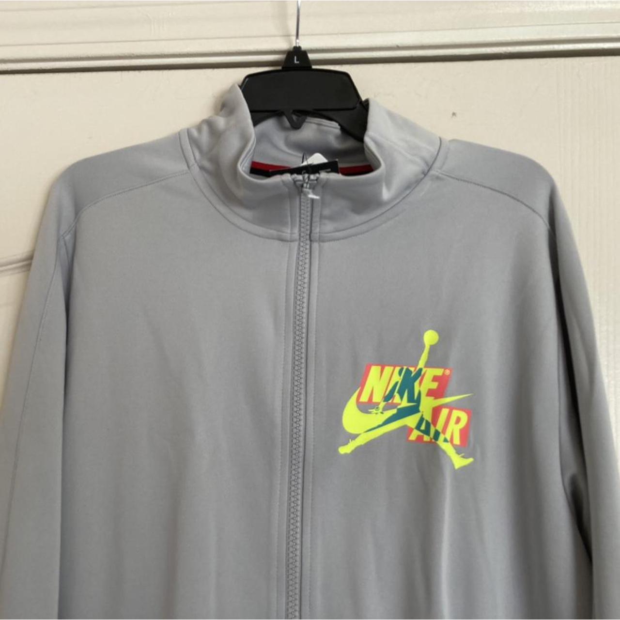 Nike Air Jordan Track Jacket Men's Size L Gray Full... - Depop