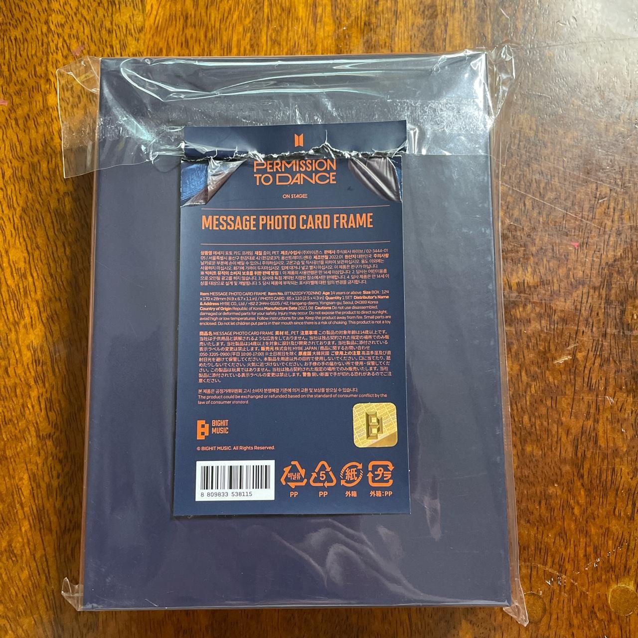 BTS PTD On Stage Message Photo Card Frame Buy as... - Depop