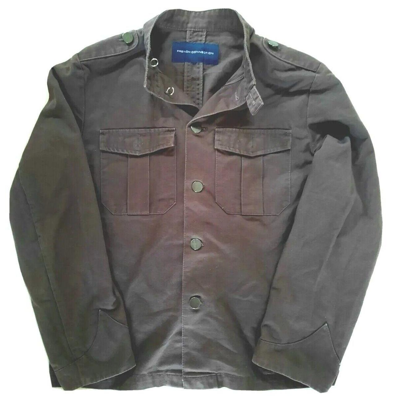Mens FRENCH CONNECTION brown cotton jacket size UK... - Depop