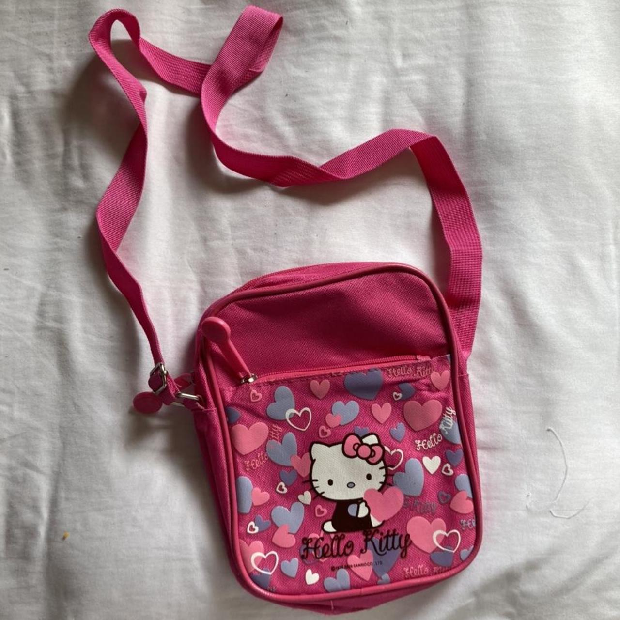 Hello kitty hot pink helix crossbody bag purse... - Depop