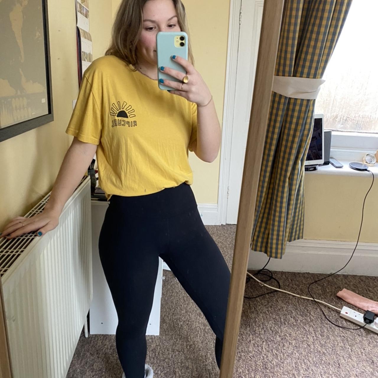 Rip Curl Men's Yellow T-shirt | Depop