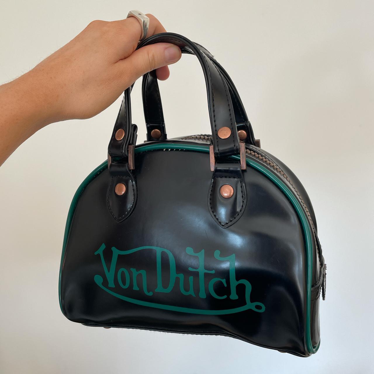 Most insane Von Dutch handbag Black with green... - Depop