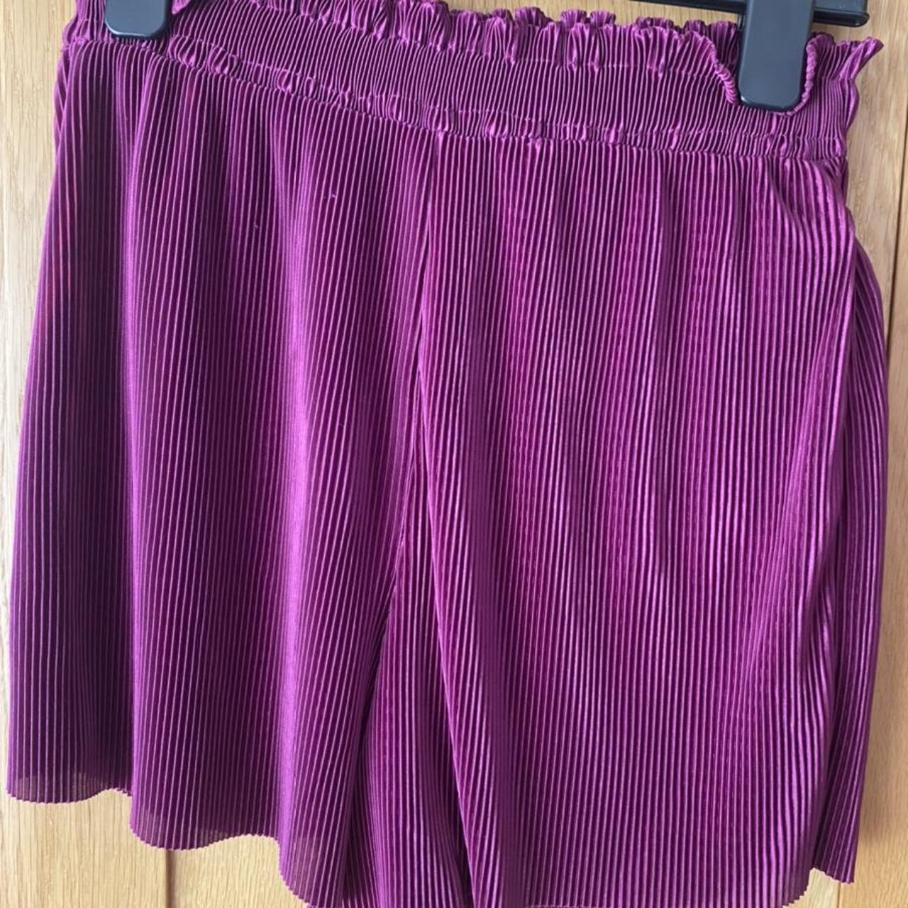 Zara purple plisse shorts | Brand new without tags |... | Depop