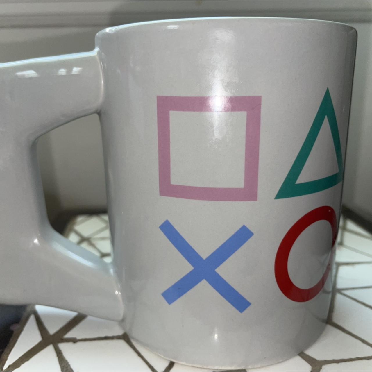 Cute PlayStation mug with controller handle! Got it... - Depop