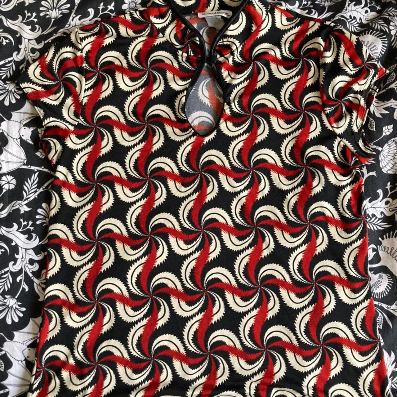 Women's Red and Black Blouse | Depop