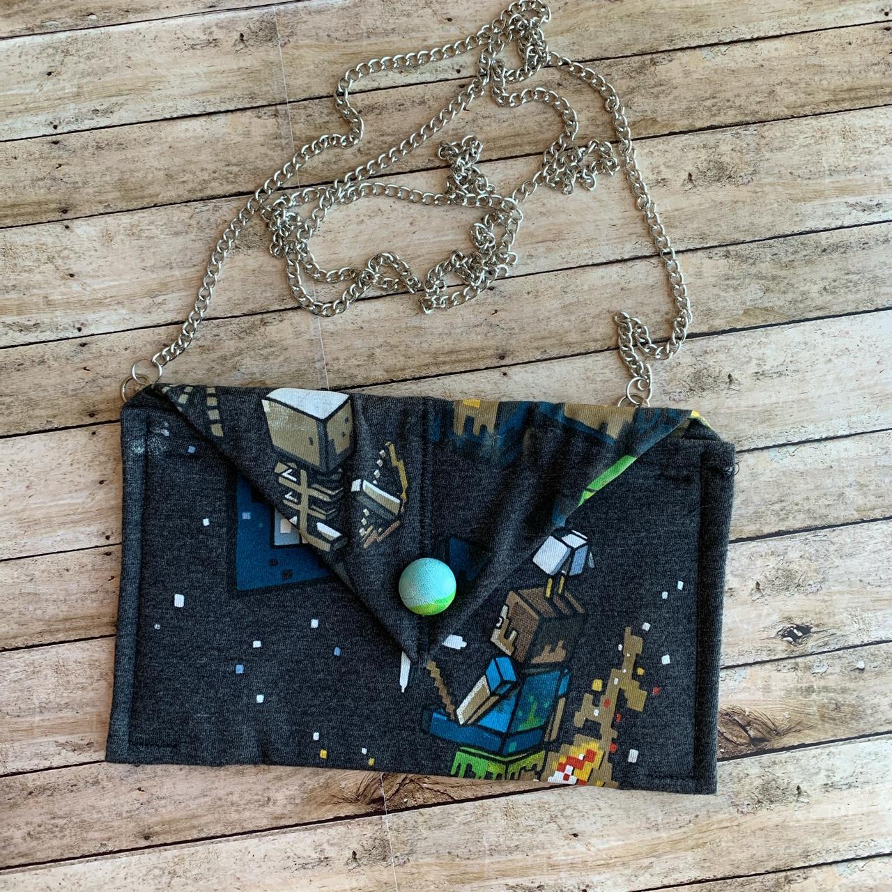 Handmade upcycled Minecraft Crossbody Bag Handmade... - Depop