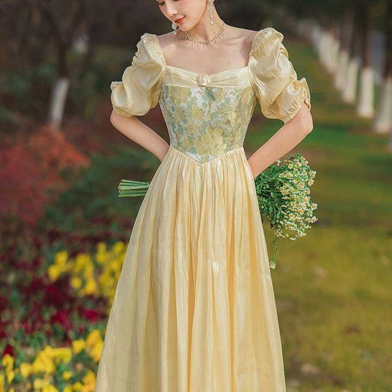 The most beautiful cottagecore princess dress!... - Depop