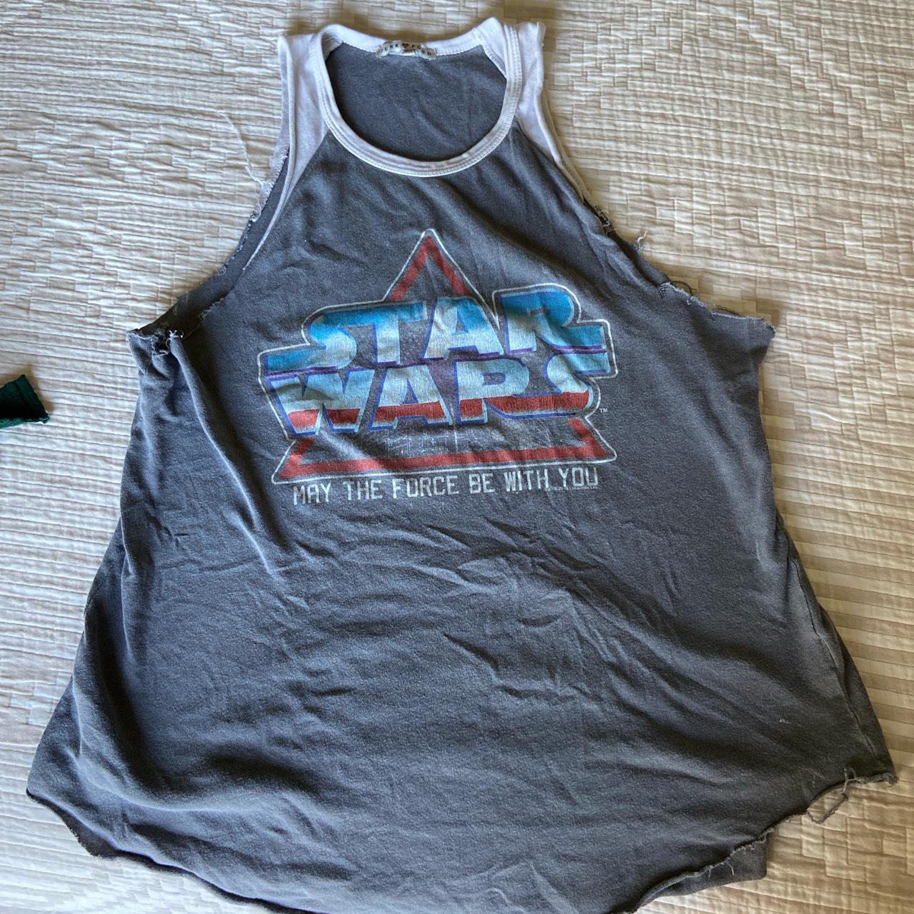 Distressed Star Wars tank top. #tanktop #starwars... - Depop