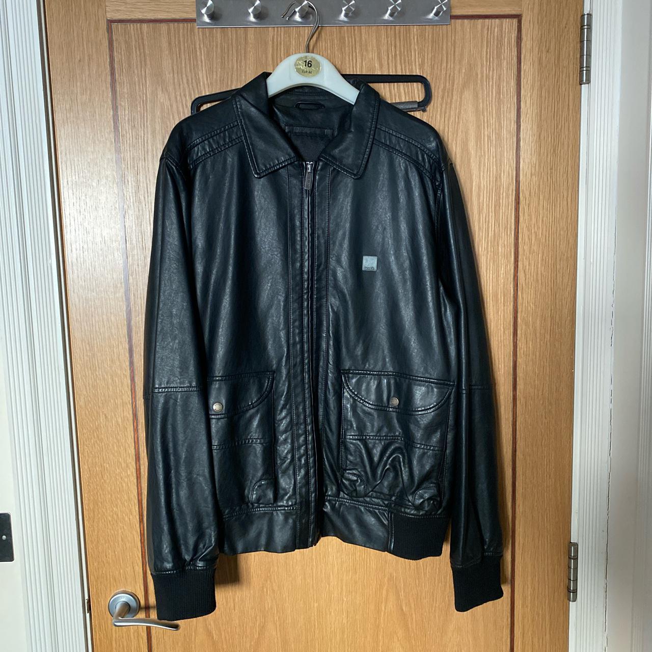 Bench mens leather jacket - Depop