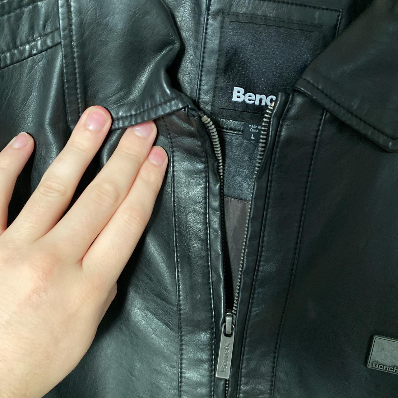 Bench mens leather jacket - Depop