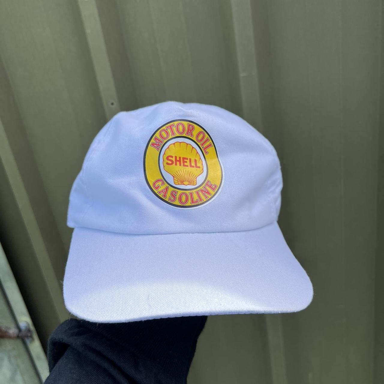 Vintage 80s Shell Motor Oil hat No flaws Fits well... - Depop