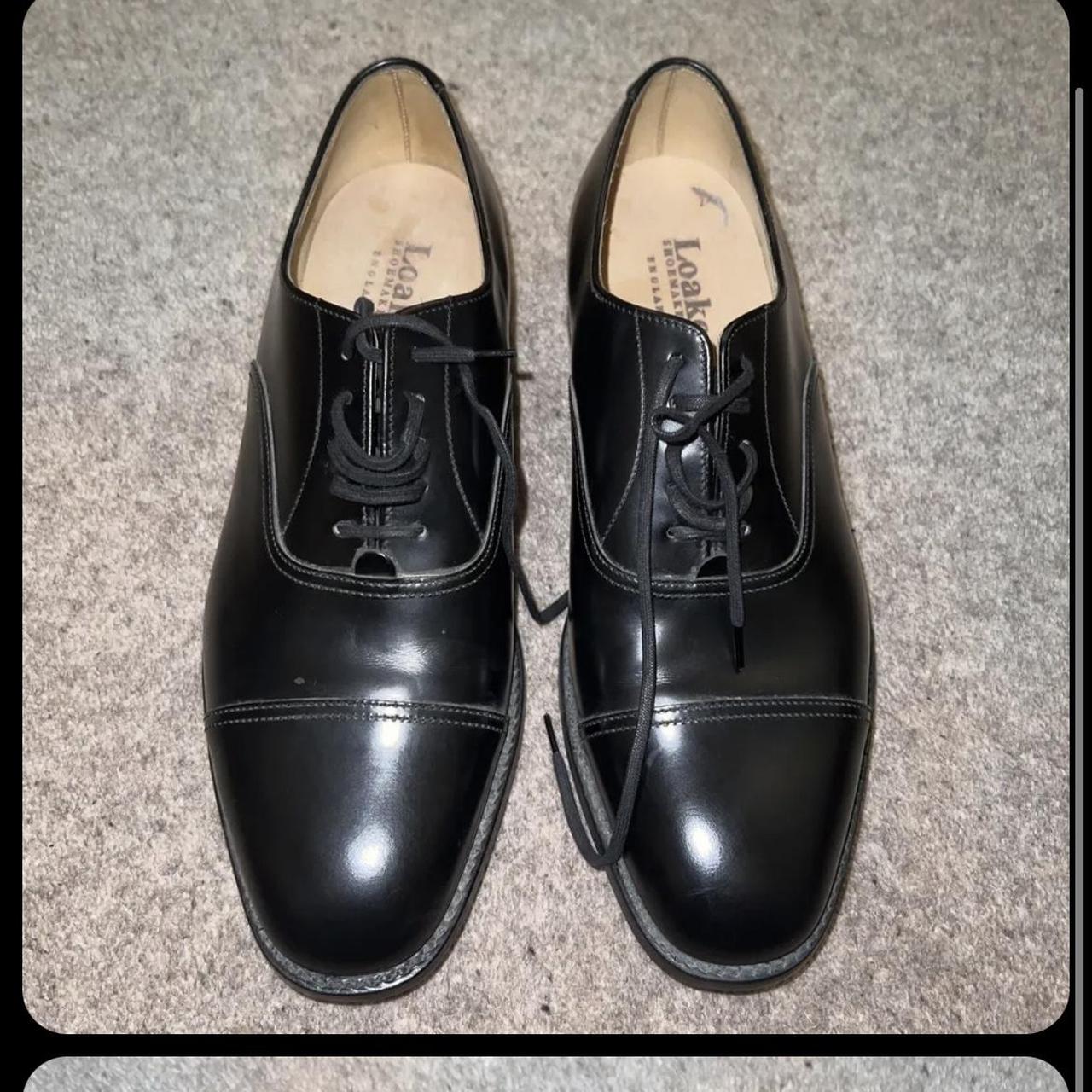 Loake 747b Black Leather Mens Oxford Brogue Shoes... - Depop