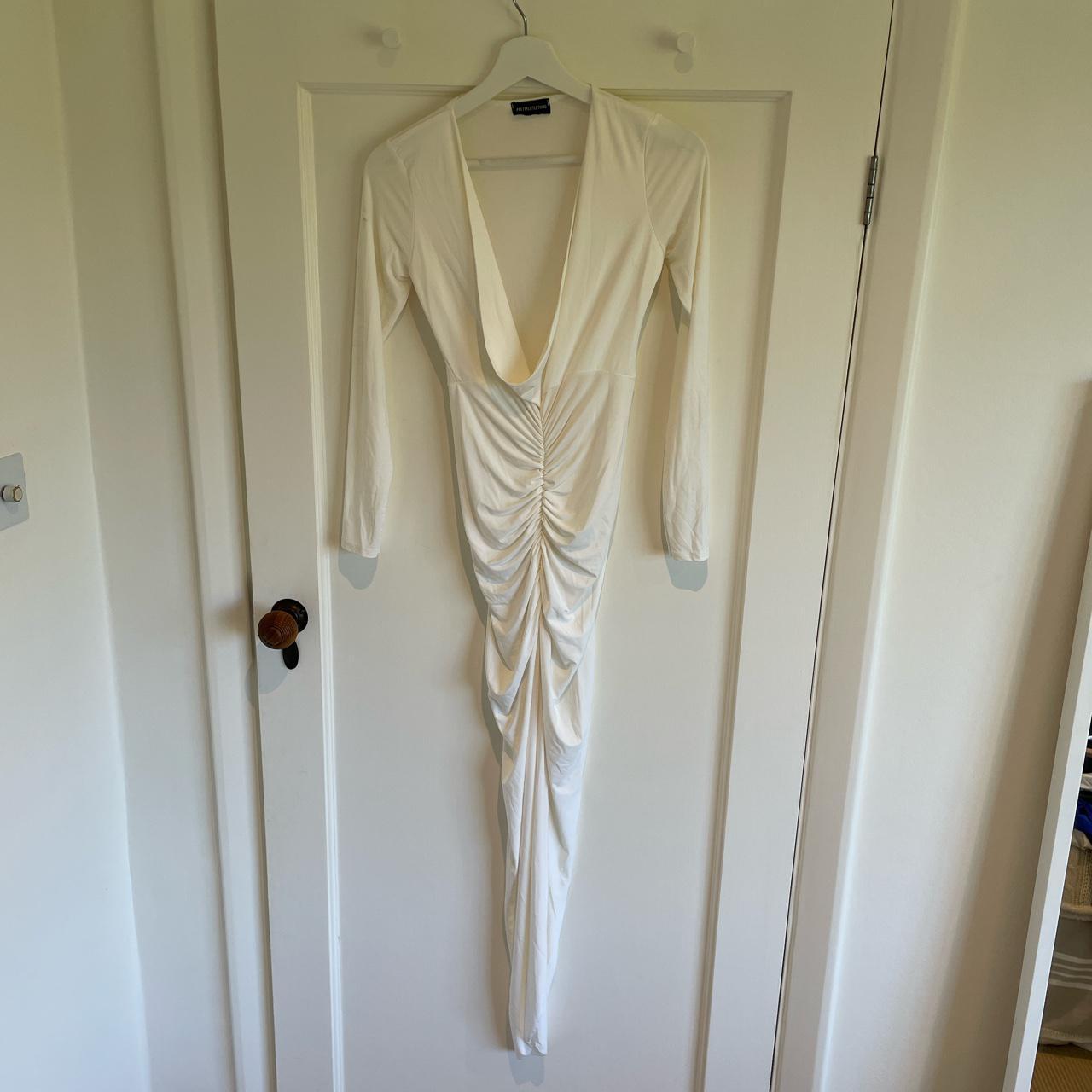 PLT extreme cowl plunge long sleeve slinky midaxi... - Depop