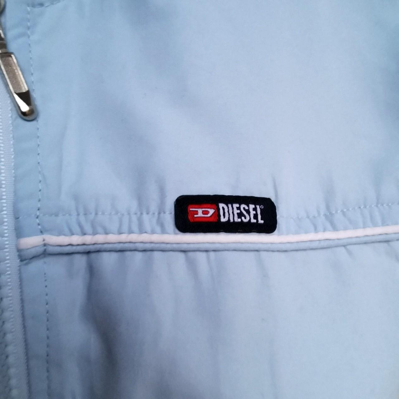 Diesel- gilet con cappuccio colore celeste, TG. S.... - Depop