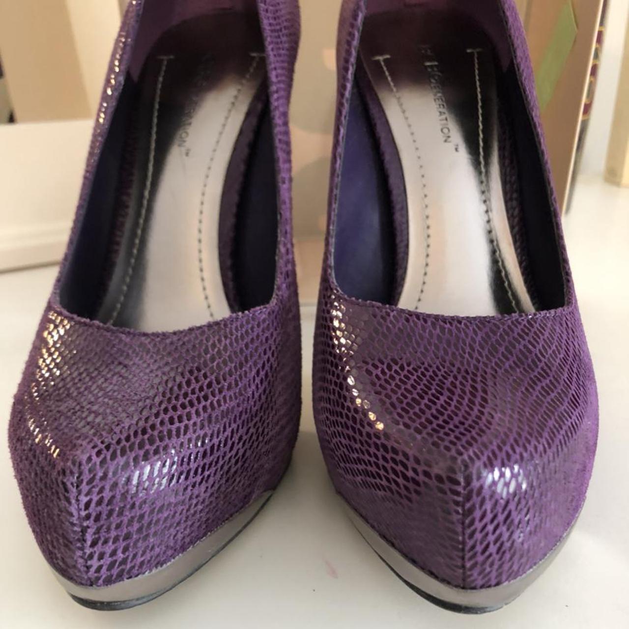 Purple Snakeskin Platform Stiletto Heels - BCBG... - Depop