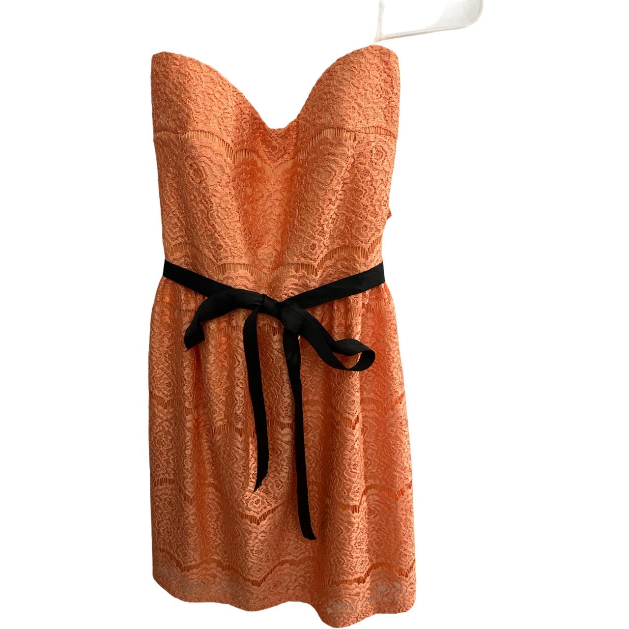 Modcloth strapless peachy coral party dress #fancy... - Depop