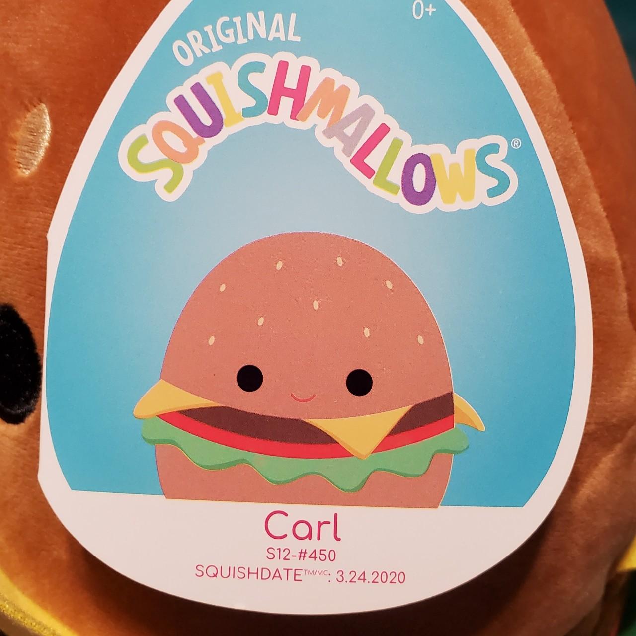 12 inch squishmallow Carl burger NEW Brand new with... | Depop