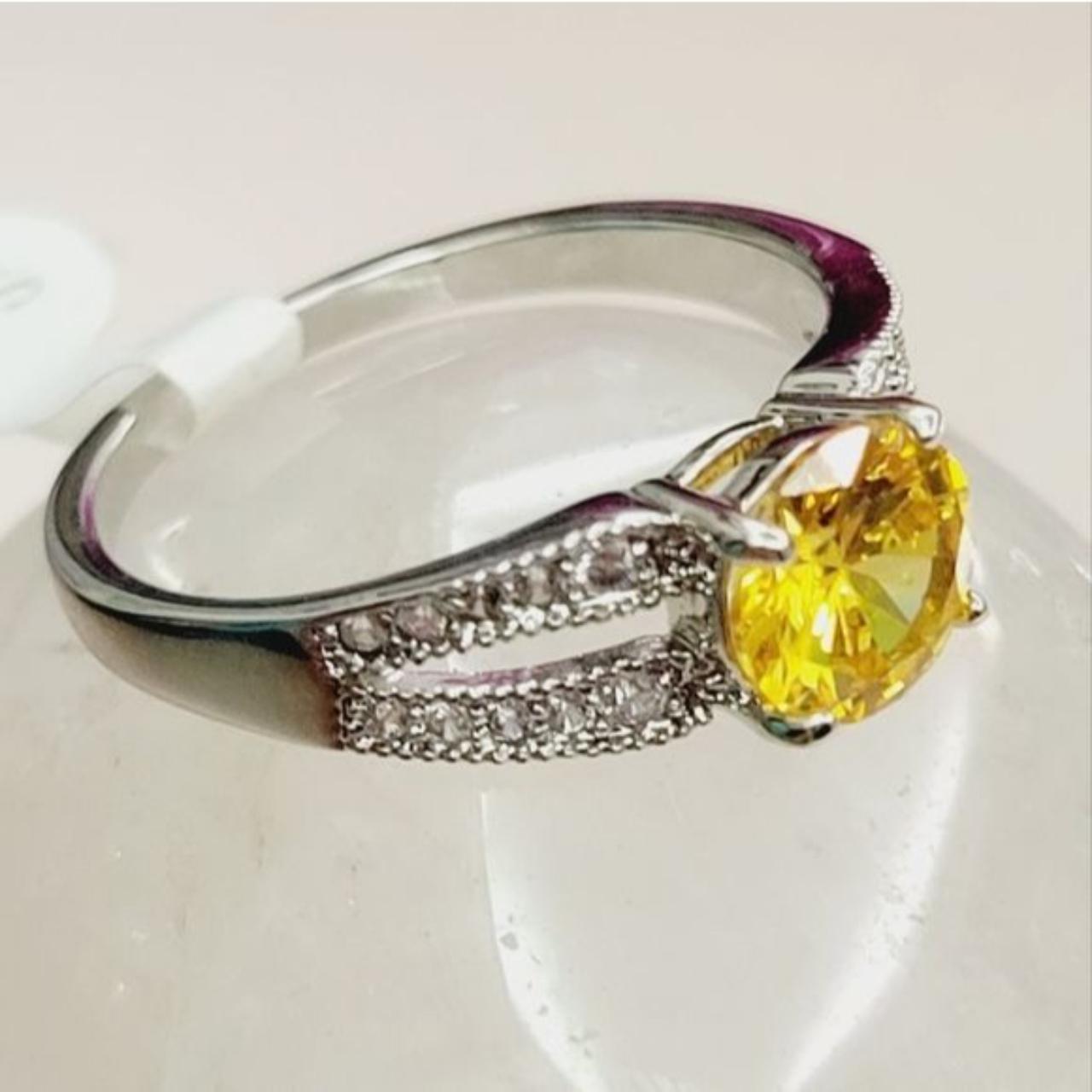 NWT Fragrant Jewels Yellow Swarovski Crystal... - Depop