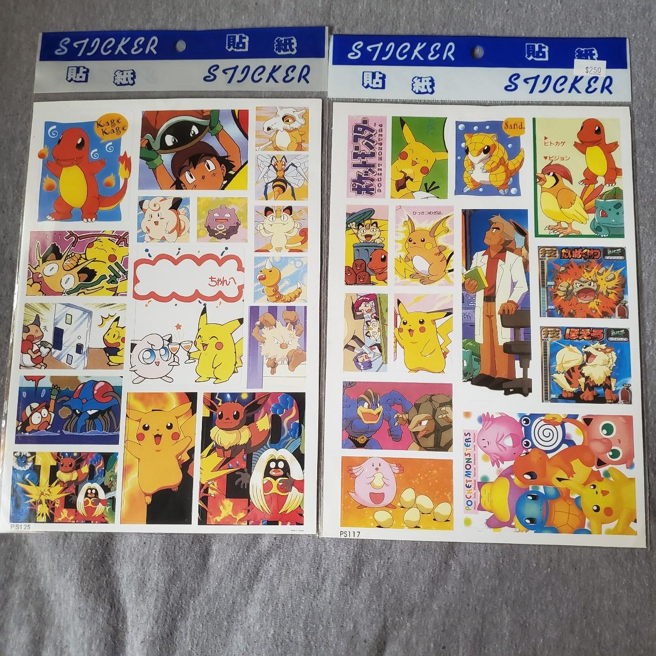 Set of Pokemon sticker sheets (40+ stickers),... | Depop