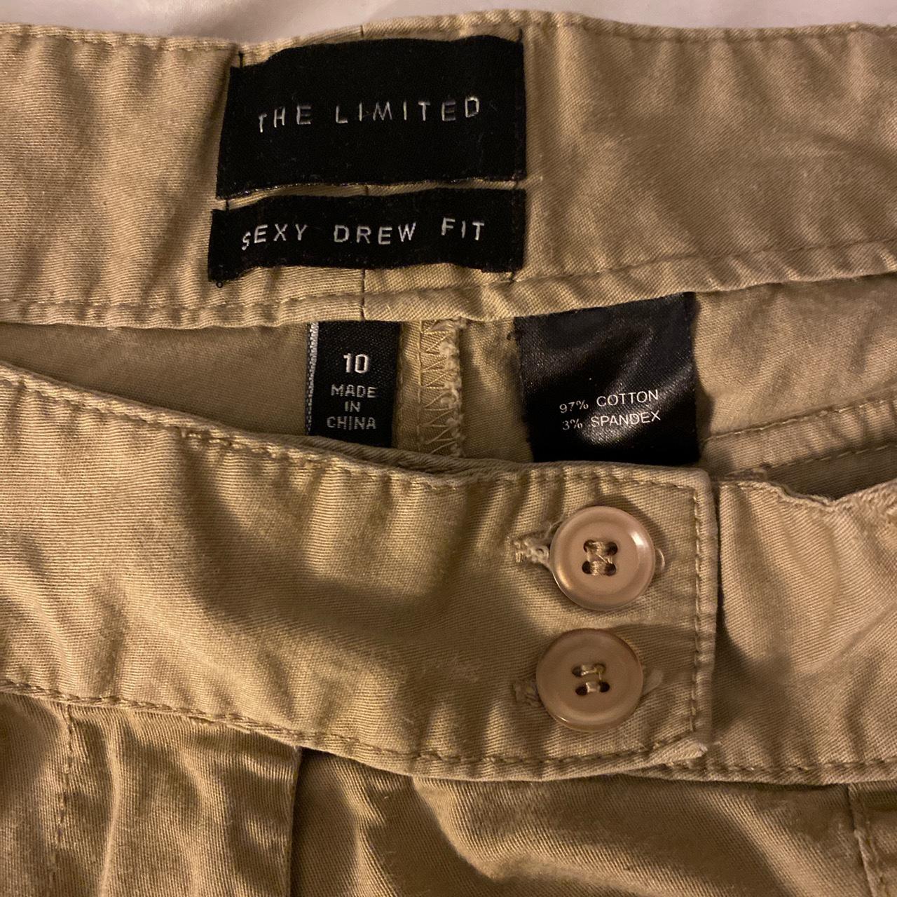 The limited” Sexy Drew Fit” Tan wide leg pants 4... - Depop