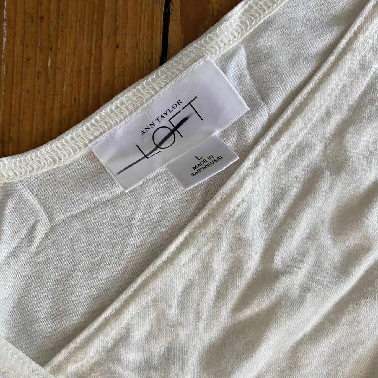 Sleeveless summer top cream color size large Ann... - Depop