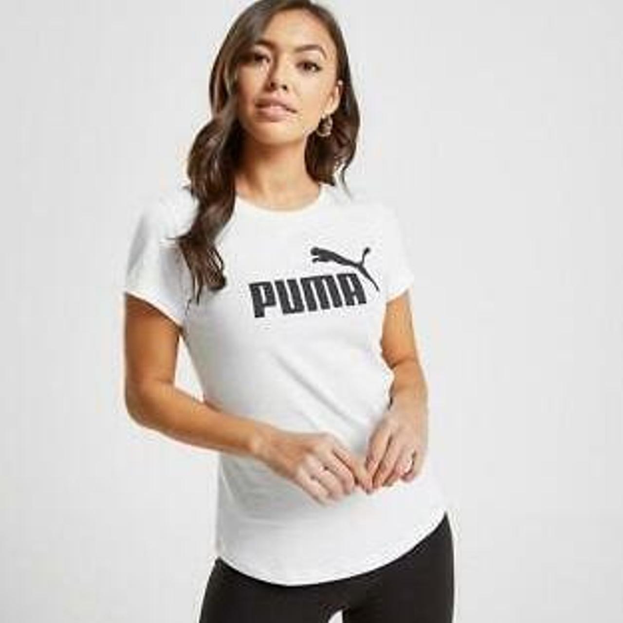 Puma core white top UK 6 Excellent condition - never... - Depop