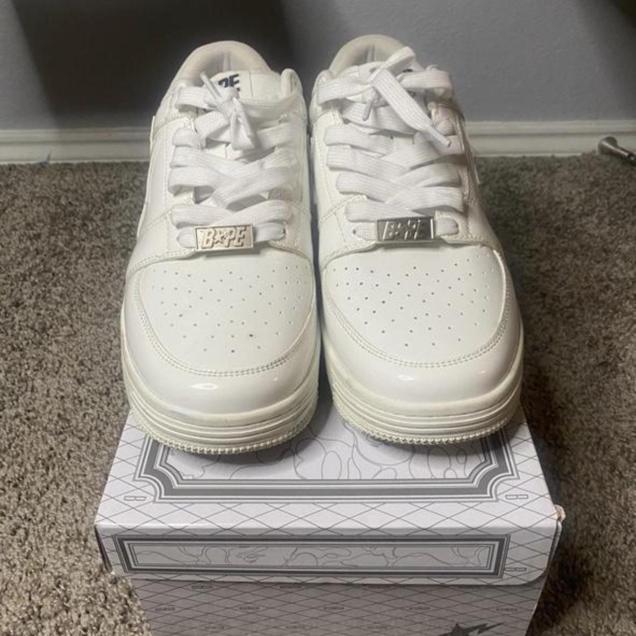 Bapestas triple white RARE Size 10 US men - Depop