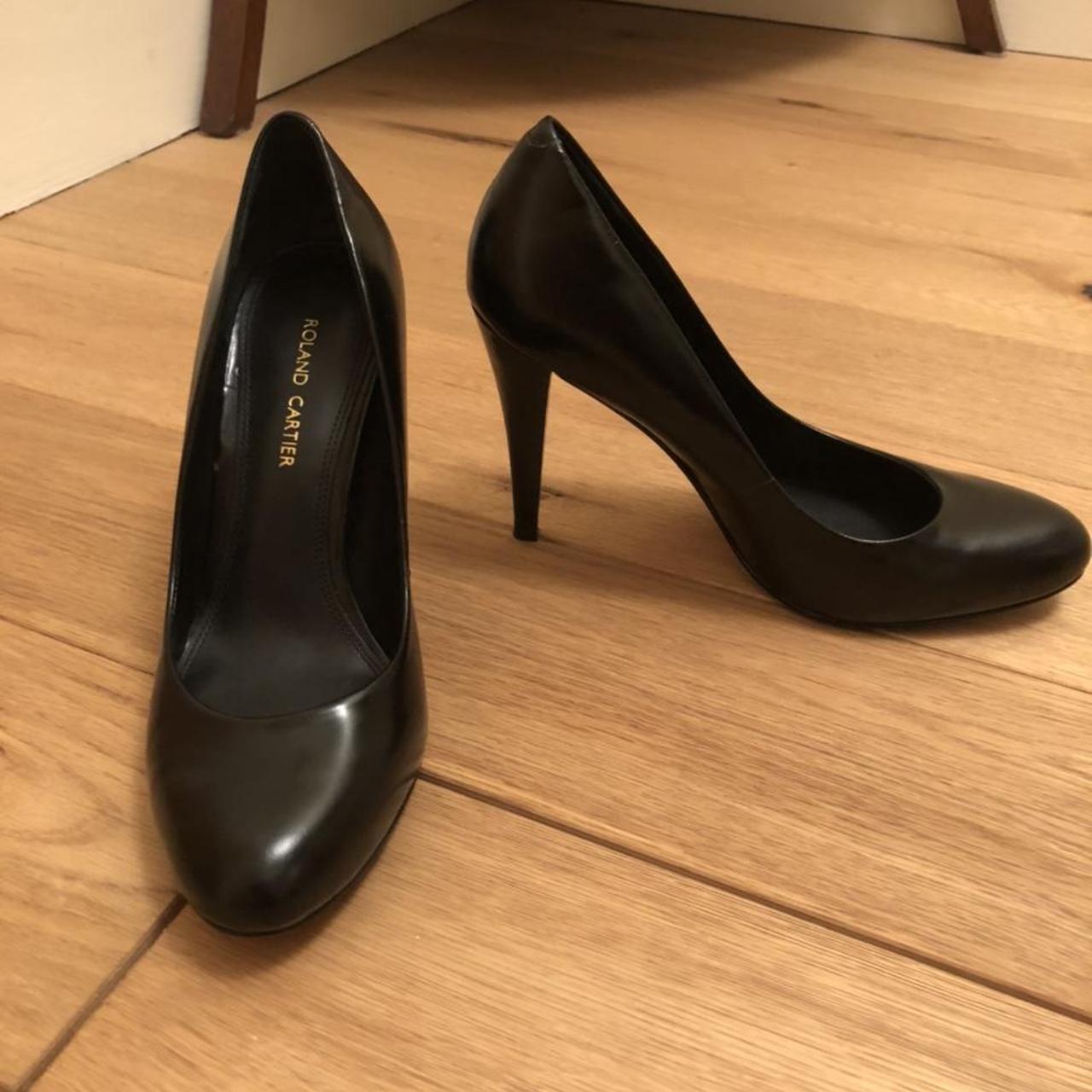 Roland Cartier 4” heel size 5 black shoes. Worn... - Depop