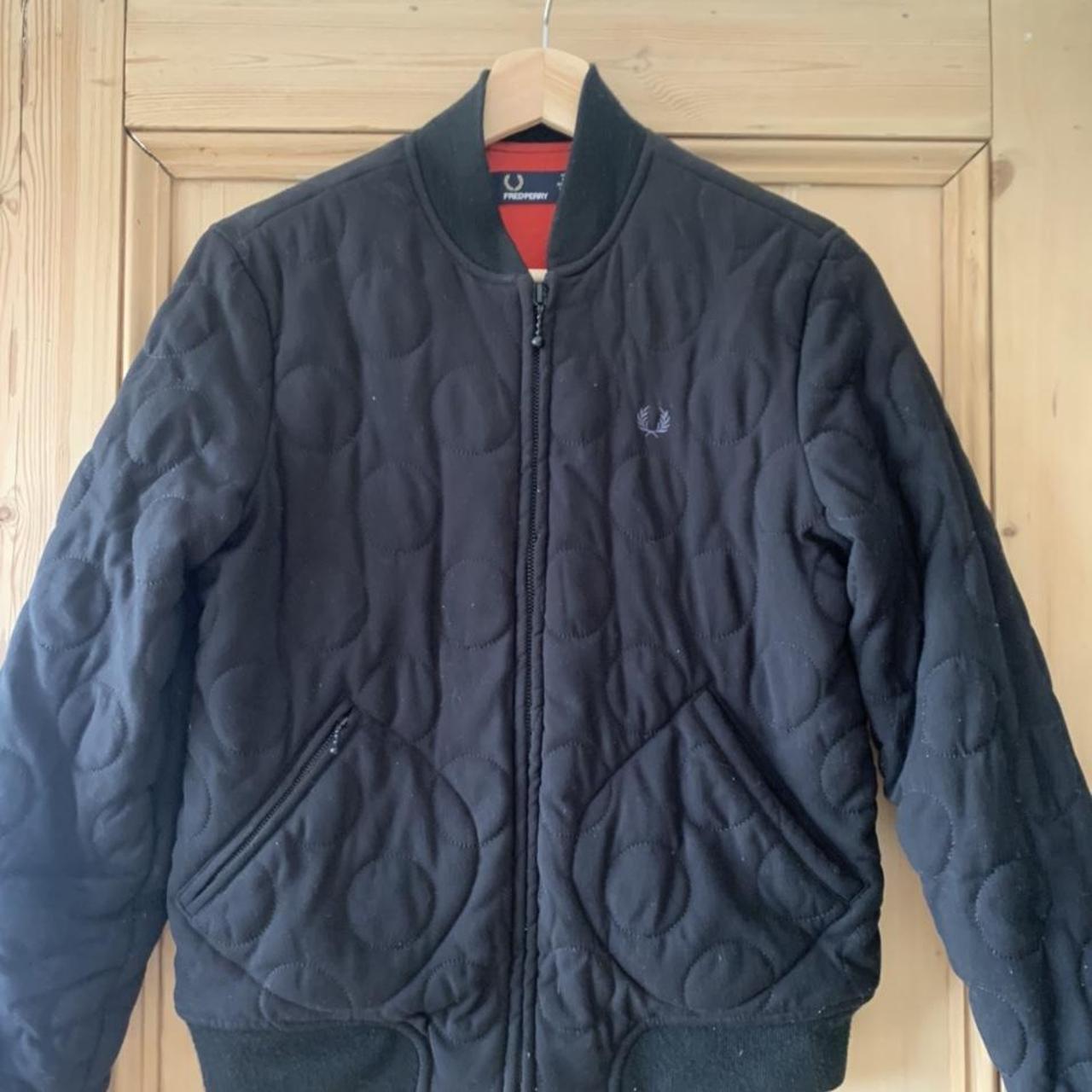 Fred Perry bomber jacket Padded detail - v good... - Depop