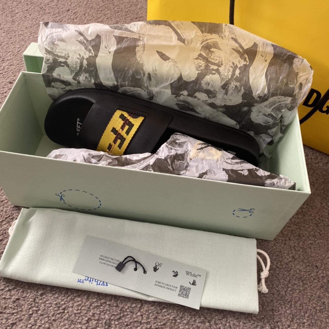 ***SOLD*** Off-White C/O Virgil Abloh Sliders Brand... - Depop