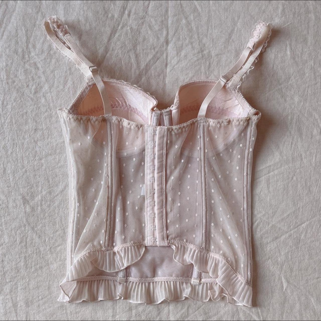 Polka dot lace bustier. Used but in good condition.... - Depop